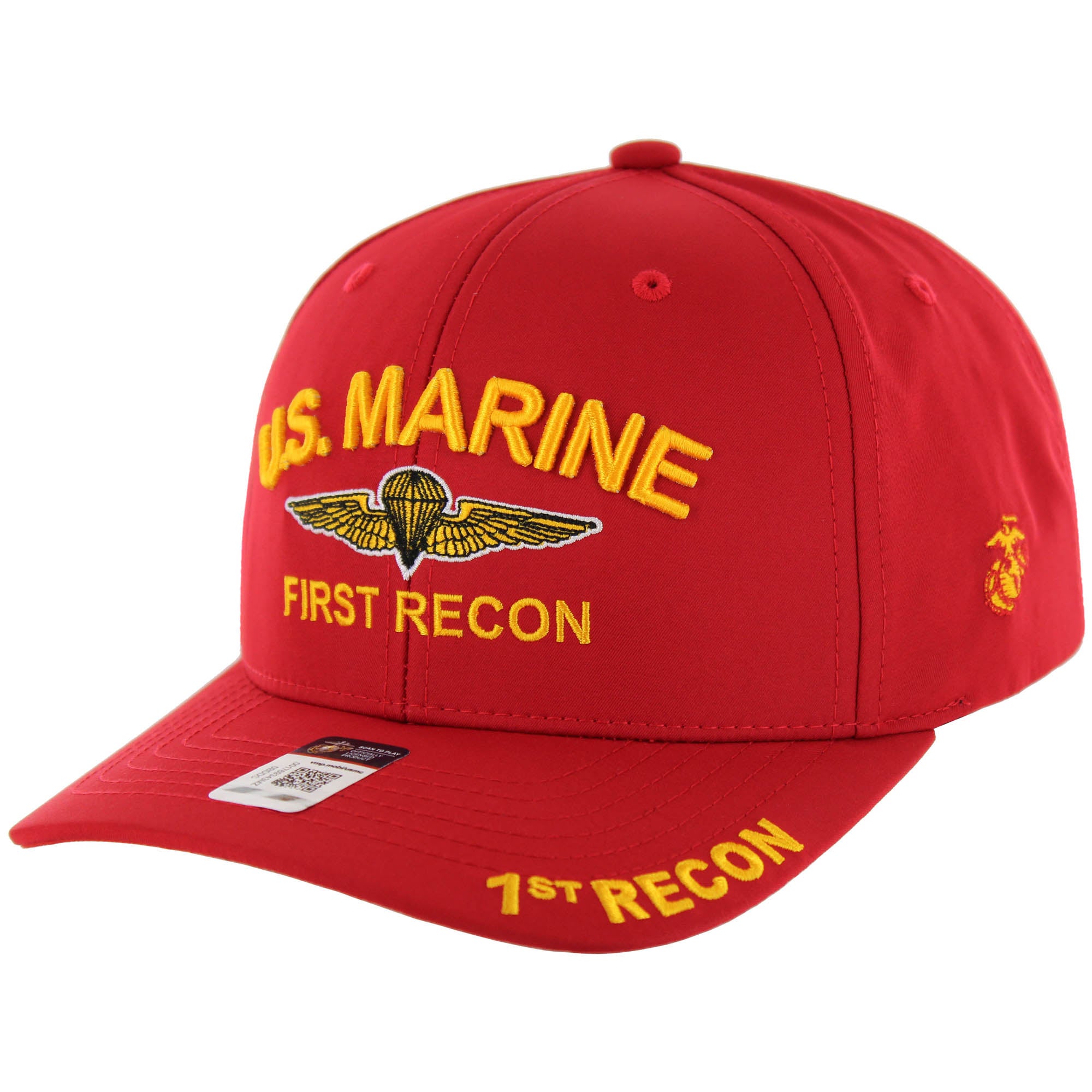 U.S. MARINES CAP, FIRST RECON , RED – JM WARRIORS