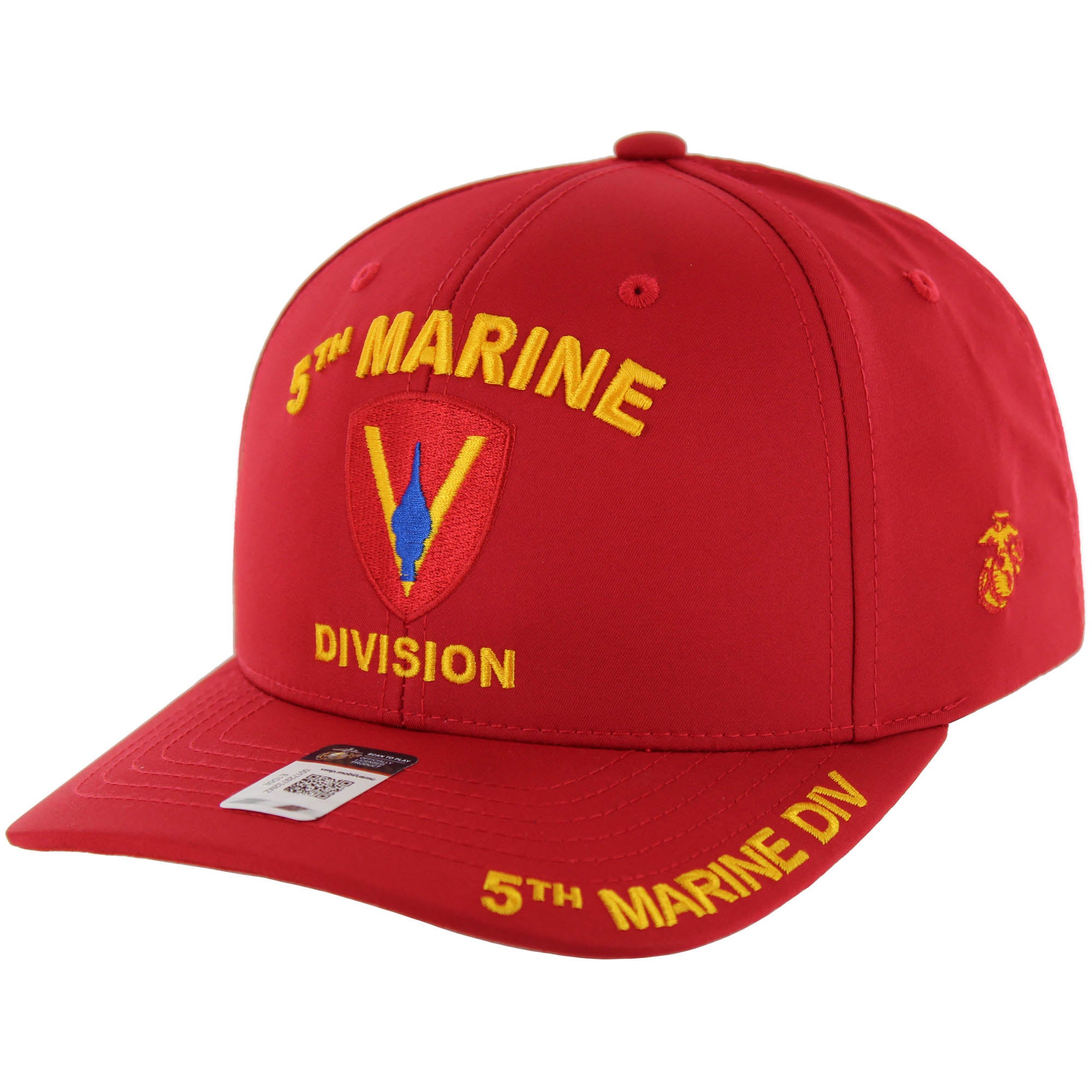 U.S. MARINES CAP, 5TH MARINE DIVISION , RED – JM WARRIORS